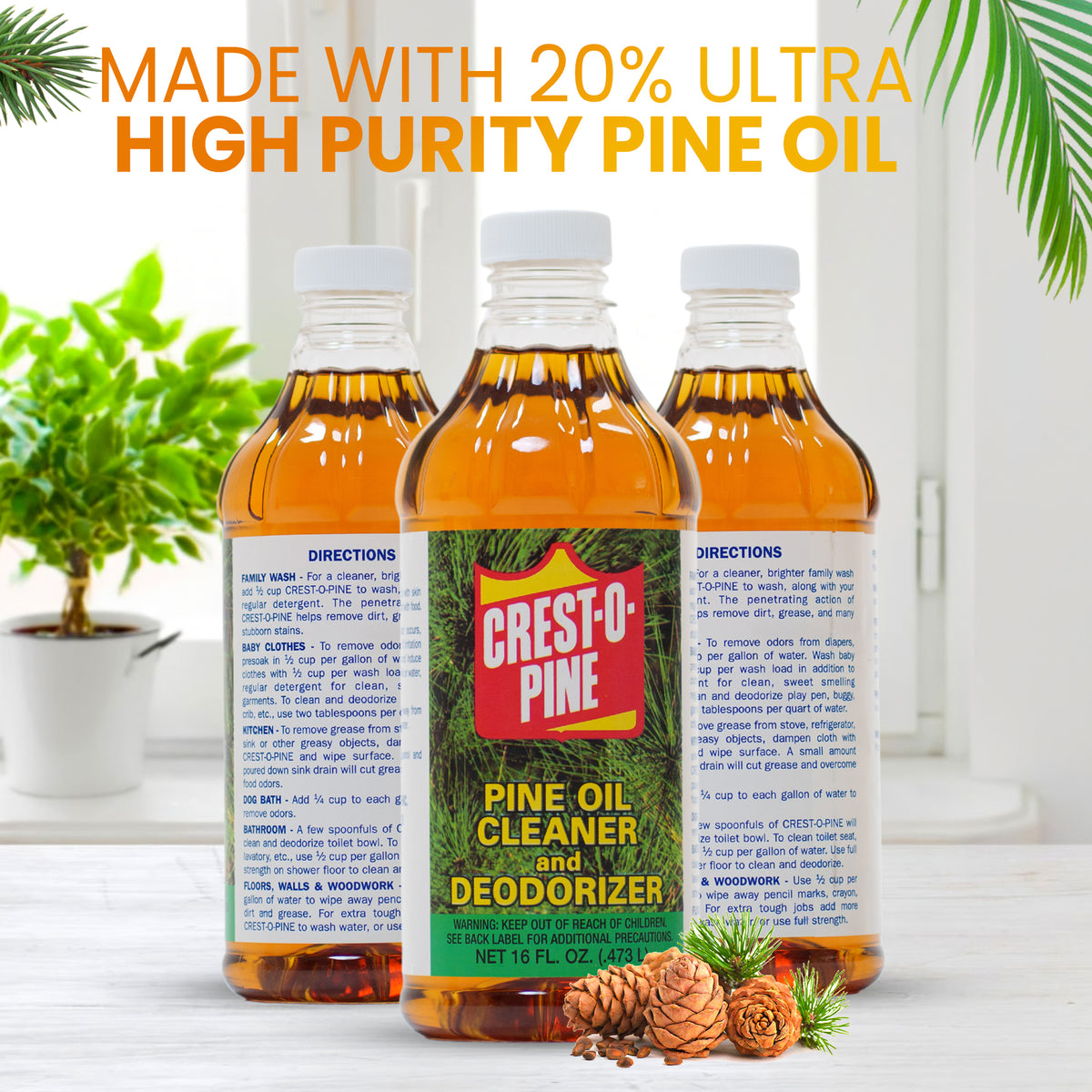 Crest-O-Pine Oil All-Purpose Cleaner, Degreaser & Deodorizer - 16 oz ...