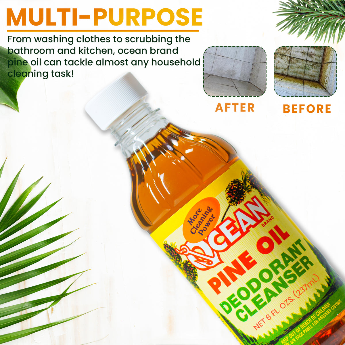Ocean Pine Oil Multipurpose Cleaner – 8 oz – The Pine Oil Company